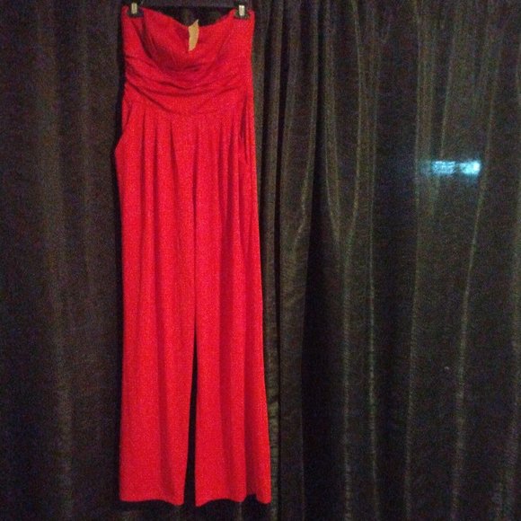 Pants & Jumpsuits | Red Romper | Poshmark